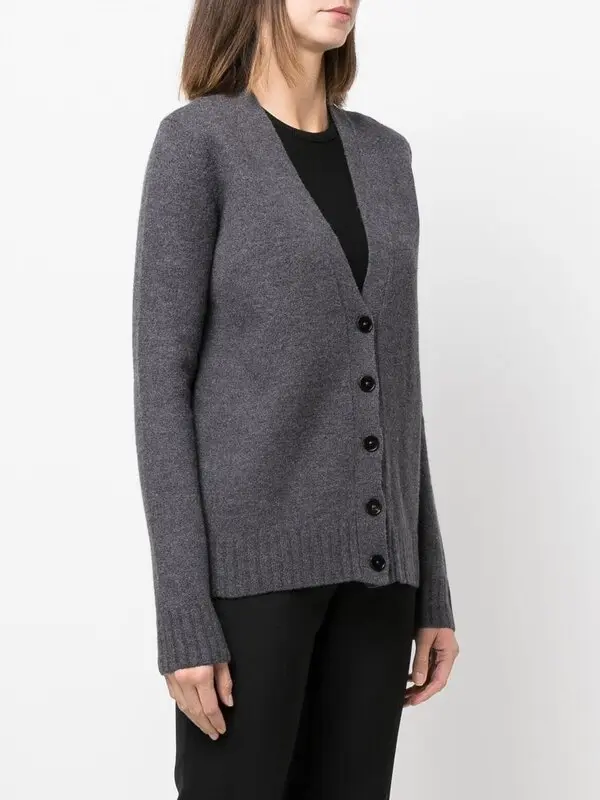 JIL SANDER V-neck Wool Cardigan - Grey