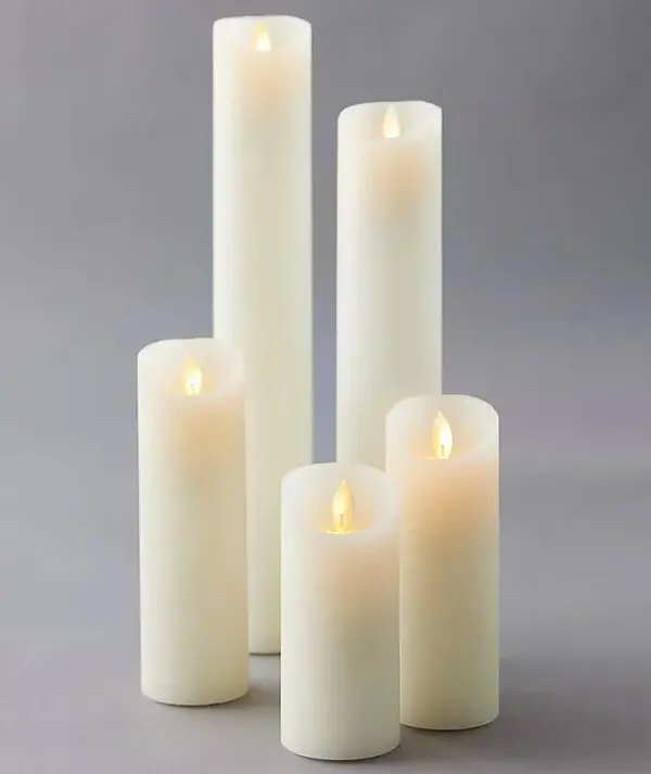 Anthropologie Stargazer Flameless Cathedral Pillar Candle