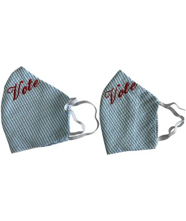 MINO Maman & Mini Embroidered "vote" Face Masks