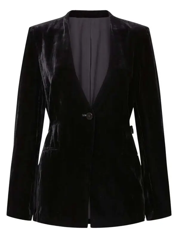 Theory Velvet Waist Tab Blazer