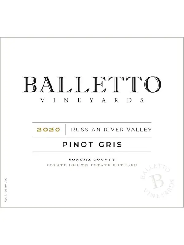 BALLETTO Pinot Gris 2018