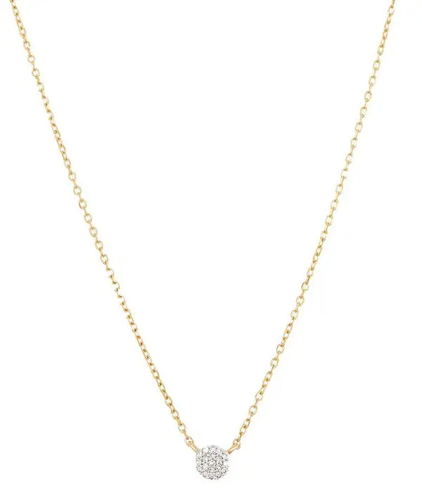 Mejuri Pavé Diamond Round Necklace