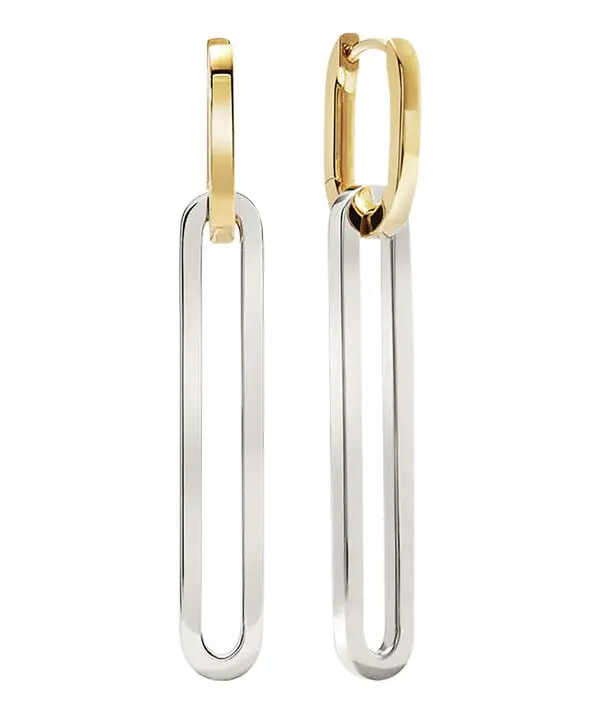 Mejuri Harris Two-tone Convertible Link Earrings