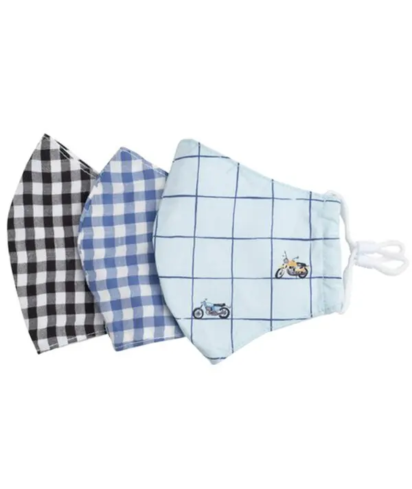 MAISON ME Kids Motos & Checks Mask Bundle