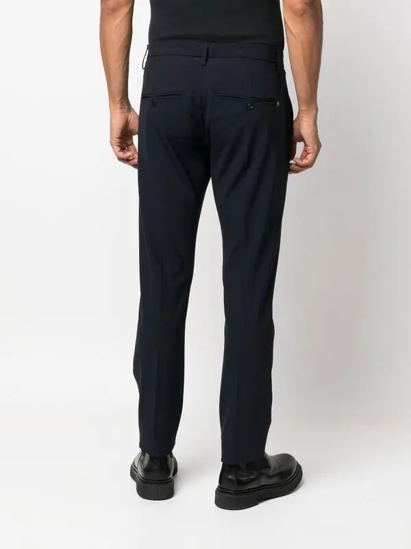 DONDUP Mid-rise Tapered Trousers - Blue