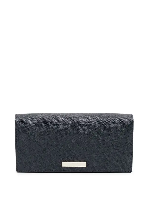 AGNÈS B. Grained-leather Purse - Blue
