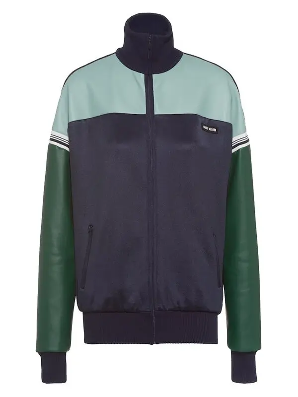Miu Miu Lux Jersey Intarsia Blouson Jacket