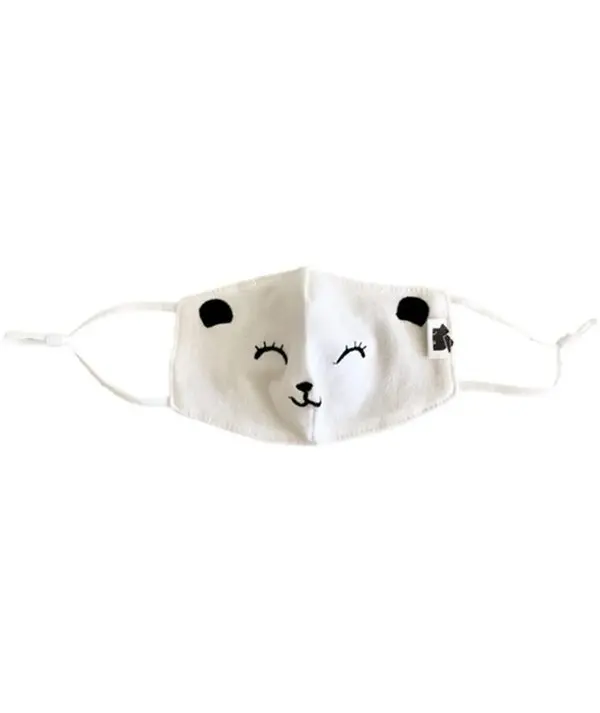 PAPER CAPE Singular Embroidered Bear Reusable Toddler & Kid Face Mask