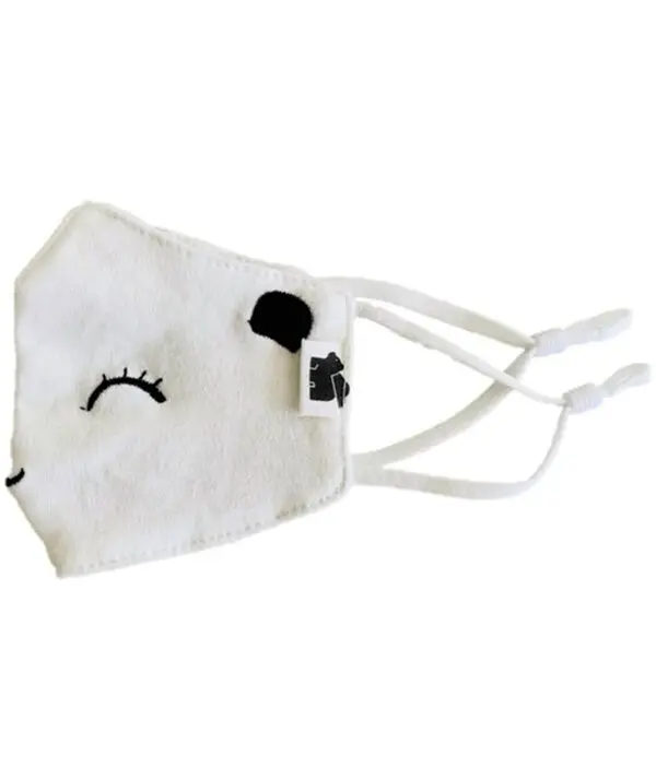 PAPER CAPE Singular Embroidered Bear Reusable Toddler & Kid Face Mask