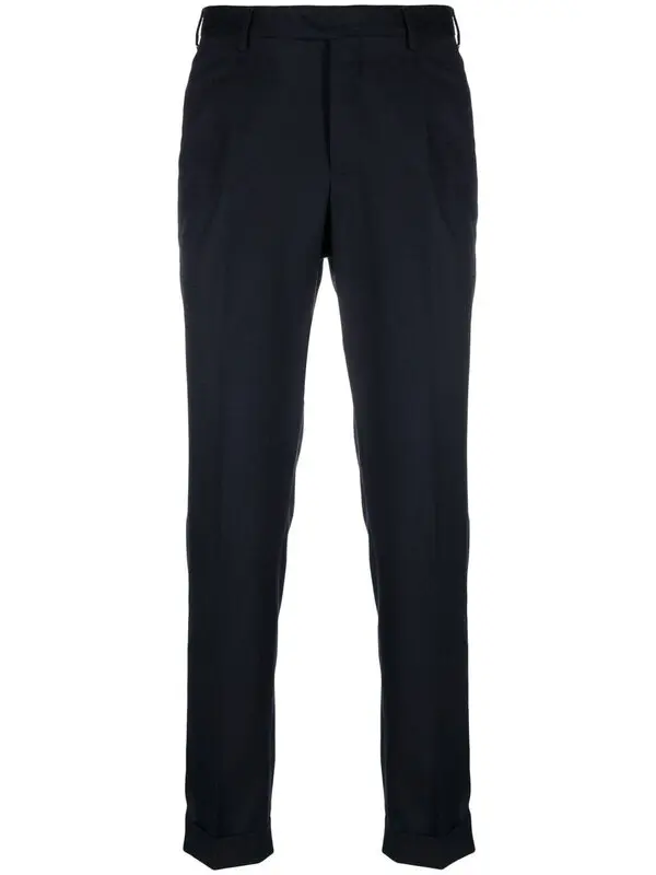 PT TORINO Low-rise Tapered Trousers - Blue