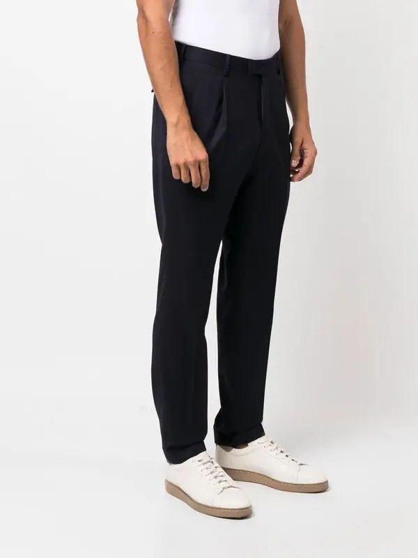 PT TORINO Low-rise Tapered Trousers - Blue