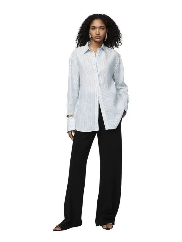 Another Tomorrow Linen Oversized Shirt