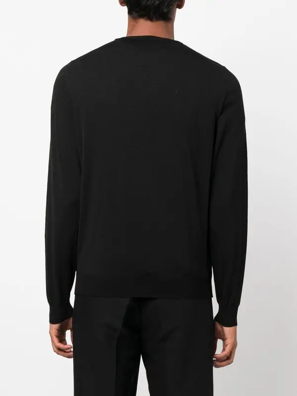 ZANONE V-neck Knit Jumper - Black
