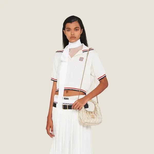 Miu Miu Miu Wander Matelassé Nappa Leather Mini Hobo Bag