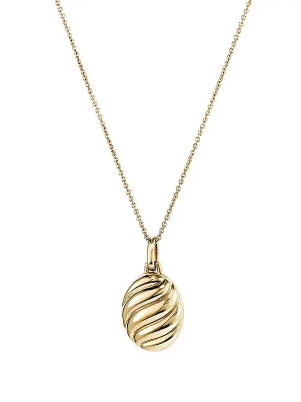 Mejuri Croissant Oval Locket Necklace