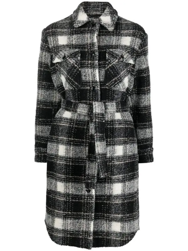 Woolrich Checked Wool-blend Shirt Coat