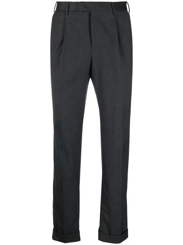 PT TORINO Tapered Slim-fit Trousers - Grey
