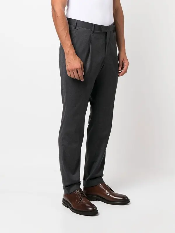 PT TORINO Tapered Slim-fit Trousers - Grey