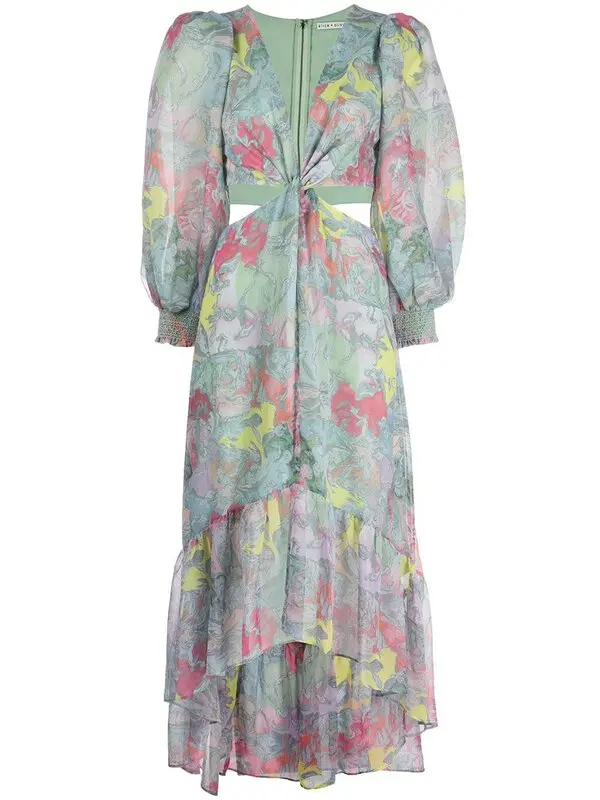 Alice + Olivia X Lola Schnabel Katia Maxi Dress