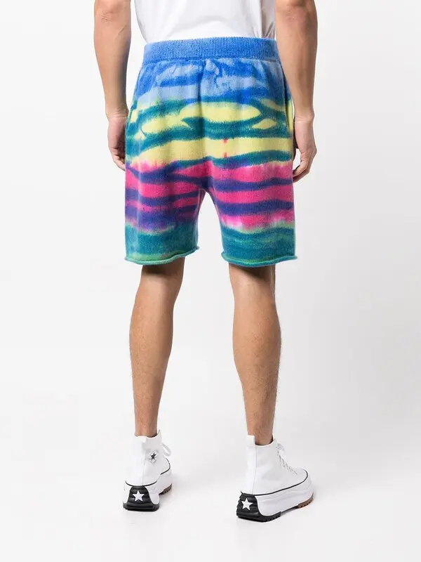 THE ELDER STATESMAN Frank Striped Cashmere Shorts