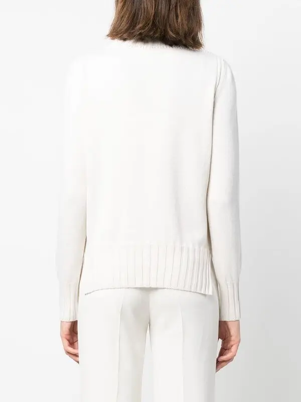 D.exterior Cable-knit Crew-neck Sweater