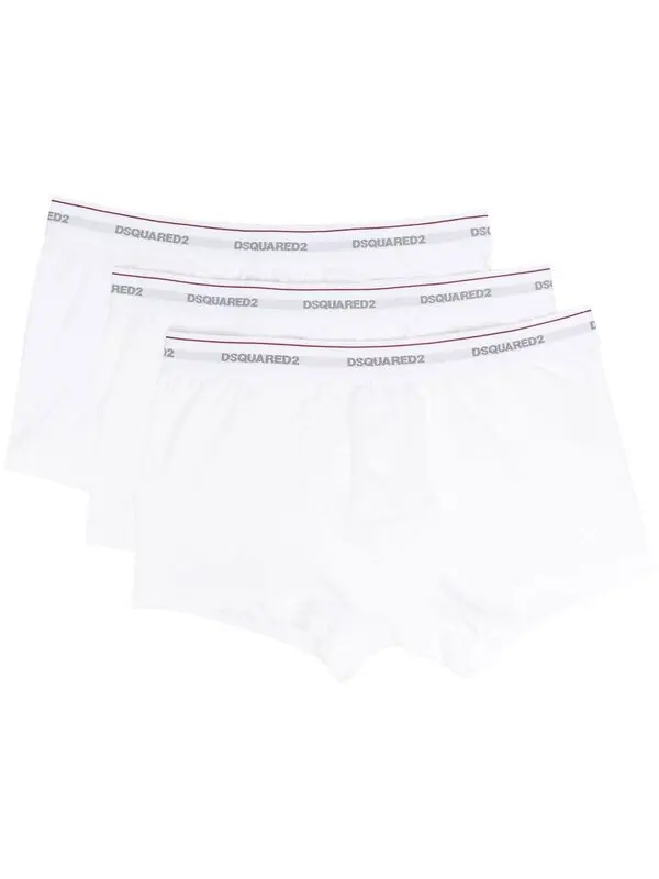 Dsquared2 Three-pack Logo-waistband Boxers - White