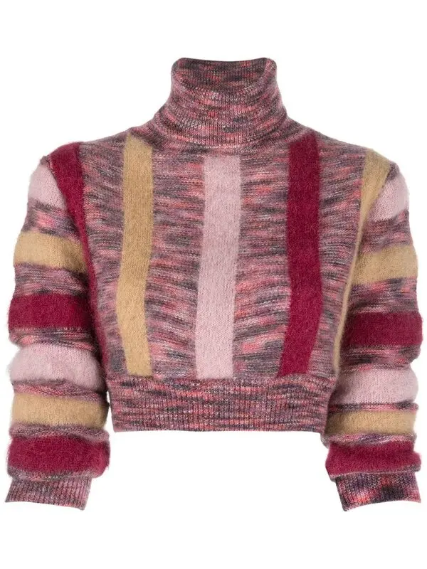 Dsquared2 Striped Roll-neck Jumper - Red