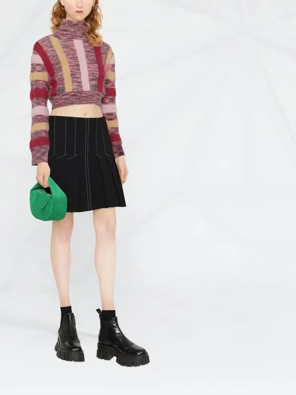 Dsquared2 Striped Roll-neck Jumper - Red