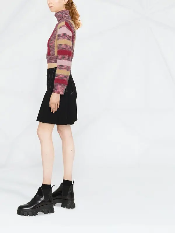 Dsquared2 Striped Roll-neck Jumper - Red