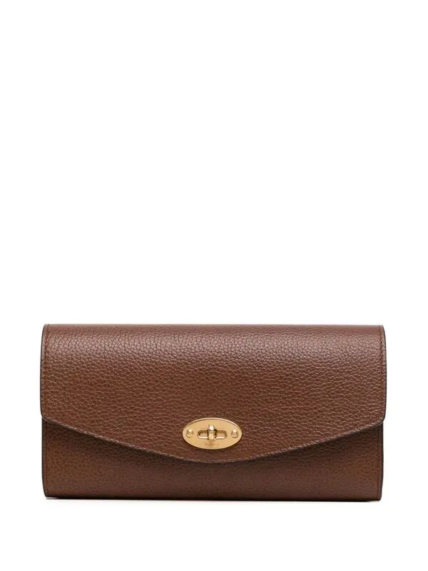 Mulberry Grained-leather Twist-lock Purse - Brown