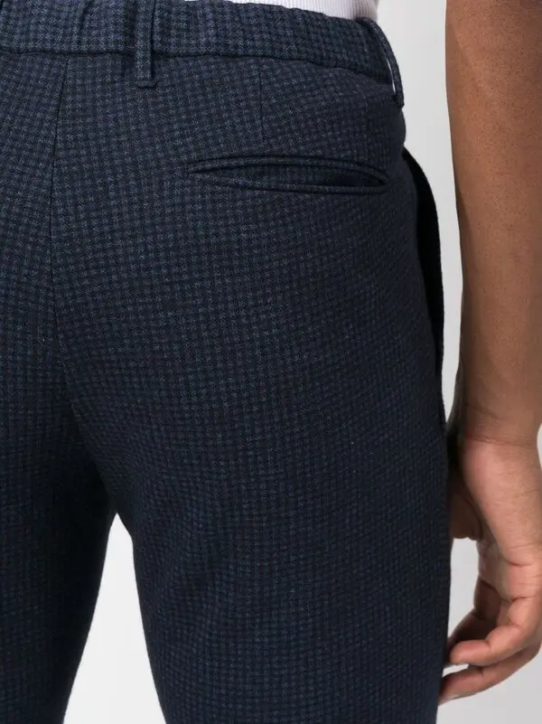 Incotex Check-pattern Straight-leg Trousers