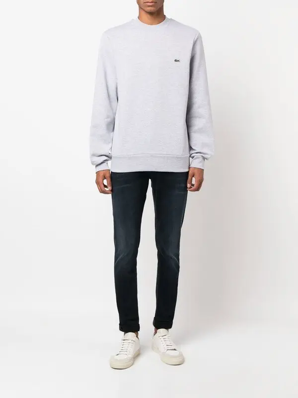 Lacoste Crew Neck Fleece Jumper - Grey