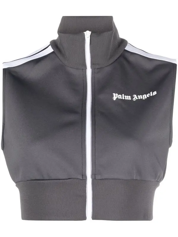 Palm Angels Logo-print Zip-up Vest