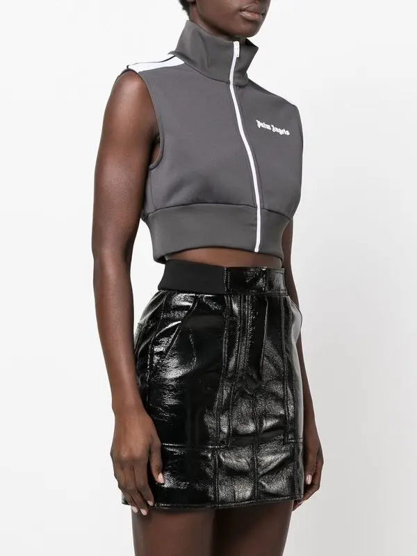 Palm Angels Logo-print Zip-up Vest
