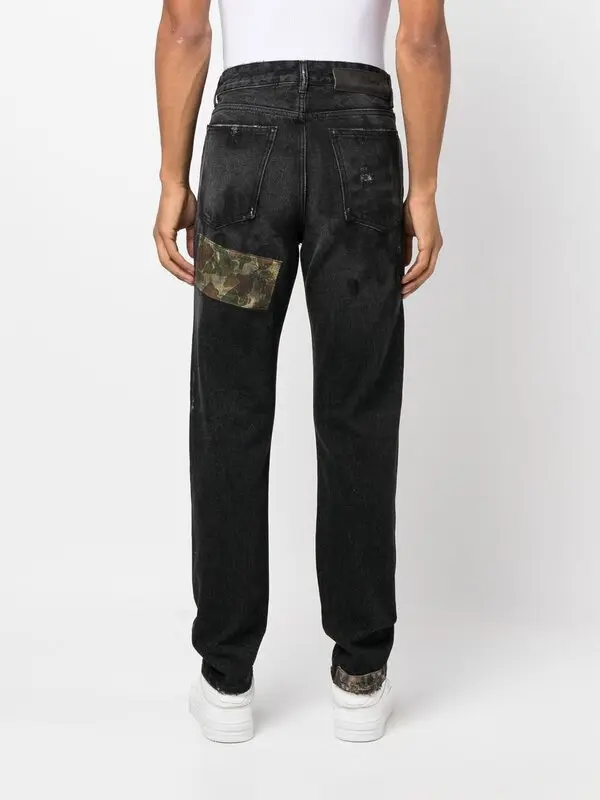 Palm Angels Palm Tree Patch Straight-leg Jeans