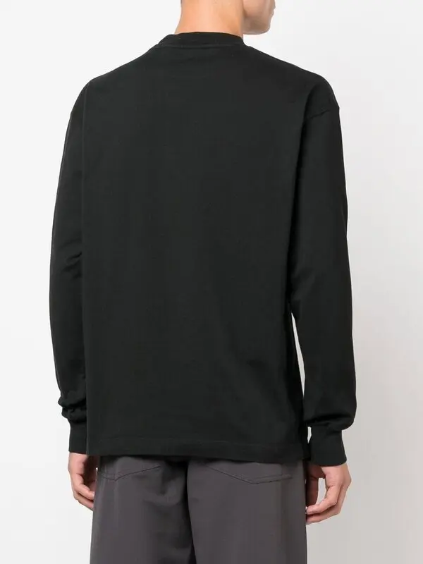 Palm Angels Burning Logo-print Long-sleeve T-shirt
