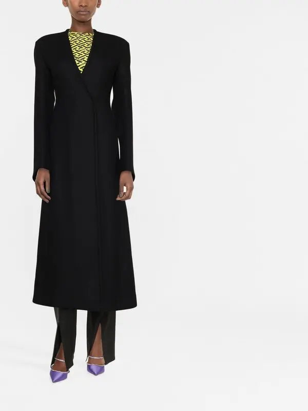 Attico V-neck Long Coat