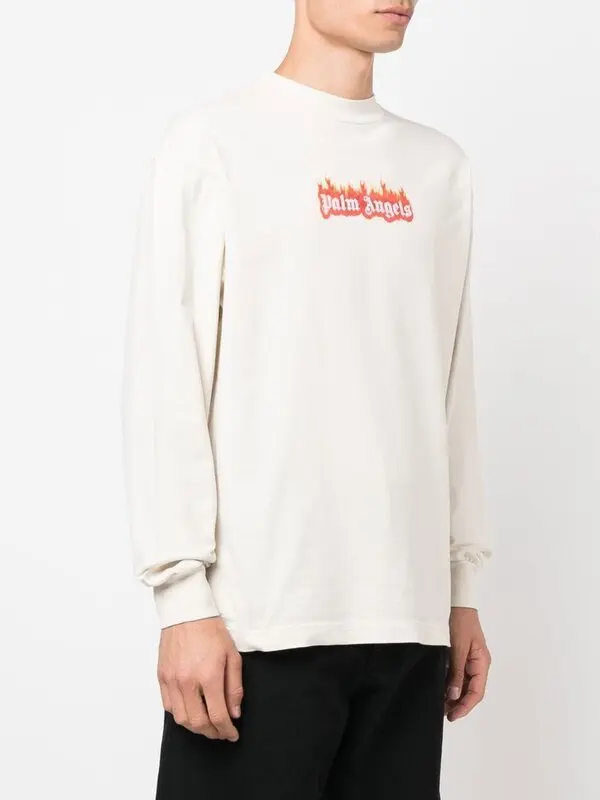 Palm Angels Logo-print Crew Neck Sweatshirt