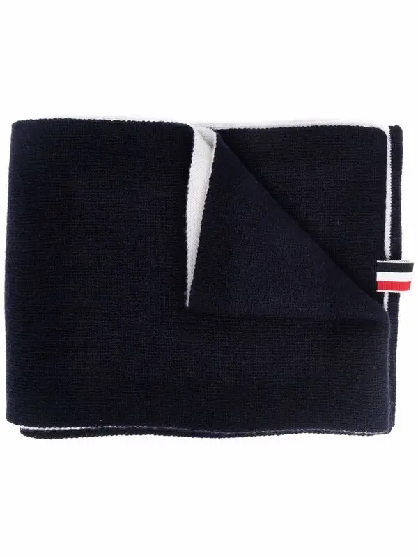 Thom Browne Lobster Intarsia-knit Wool Scarf - Blue