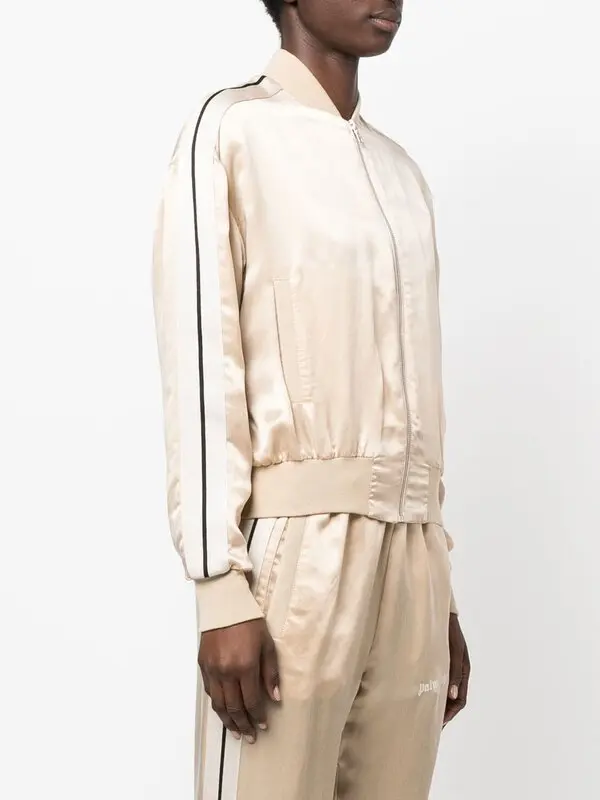 Palm Angels Striped Bomber Jacket