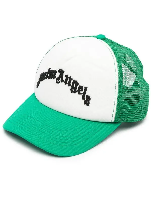 Palm Angels Logo-print Cap - Green