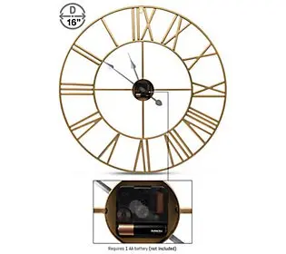 SORBUS Analog Wall Clock 24' Roman Numeral St Yle