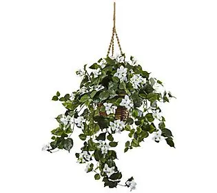 NEARLY NATURAL Bougainvillea Hanging Basket - One-color