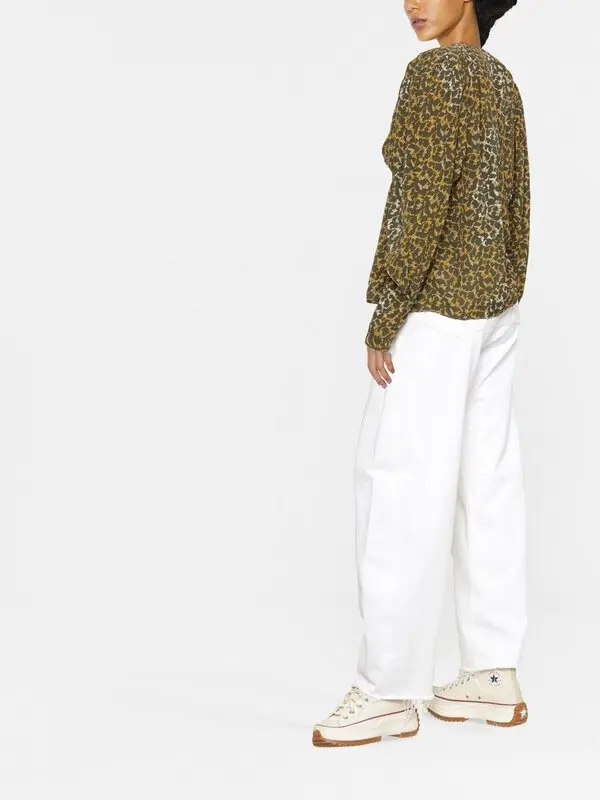 MARANT ETOILE V-neck Printed Blouse