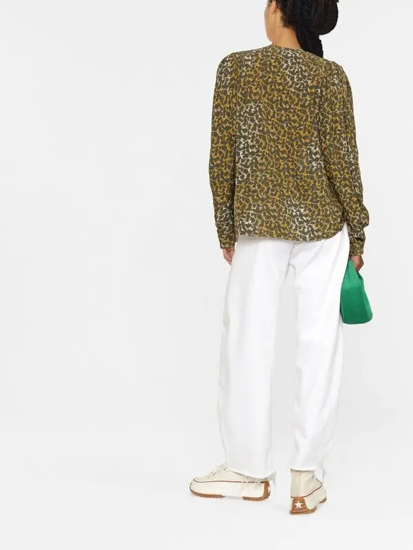 MARANT ETOILE V-neck Printed Blouse