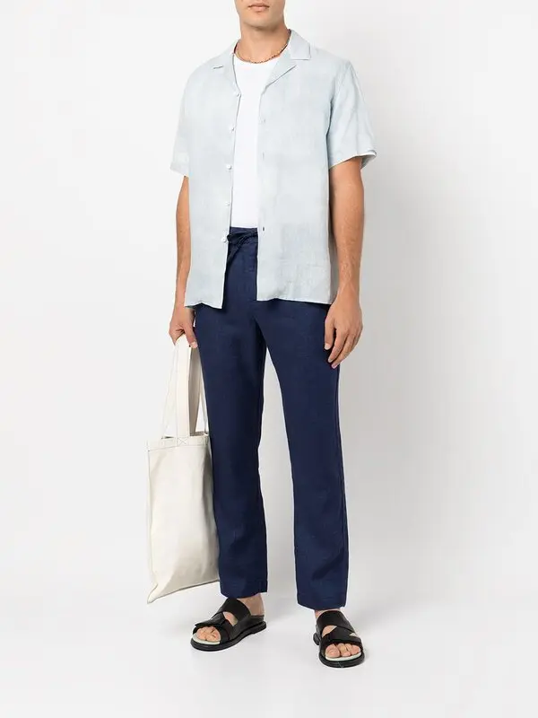 Frescobol Carioca Drawstring-waist Linen Chinos
