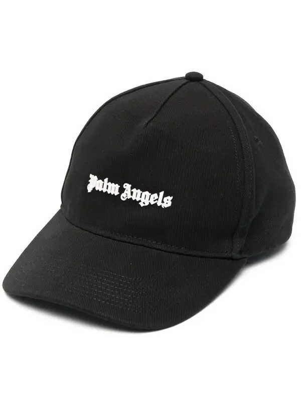 Palm Angels Logo Print Baseball Cap - Black