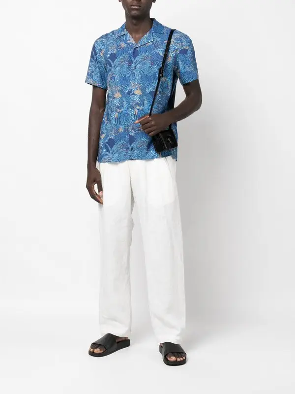Orlebar Brown Tropicana-print Shirt - Blue