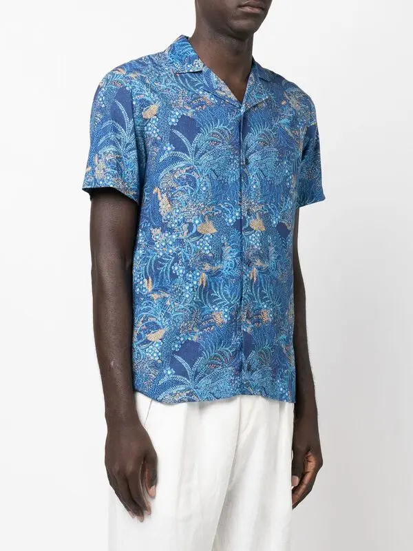 Orlebar Brown Tropicana-print Shirt - Blue