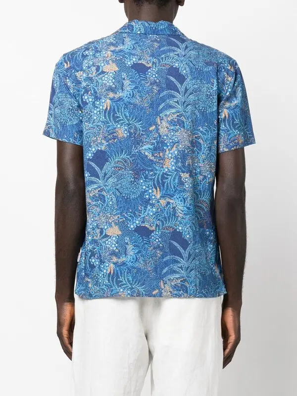Orlebar Brown Tropicana-print Shirt - Blue
